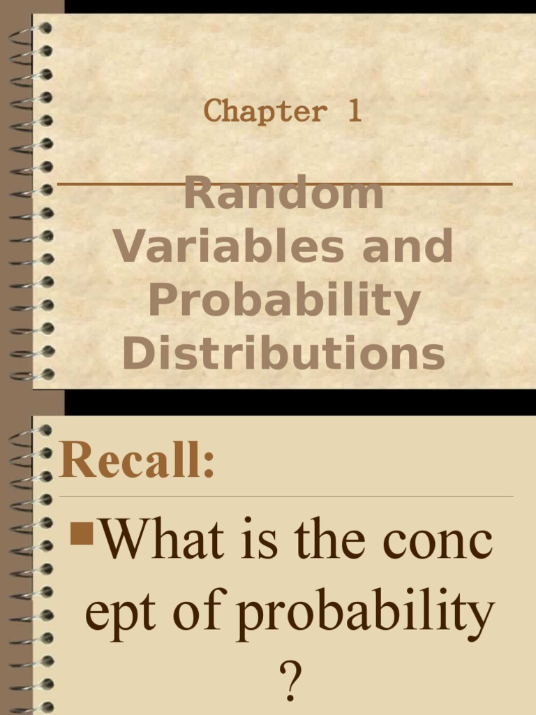 Random Variables and Probability Distributions | PDF | Randomness ...