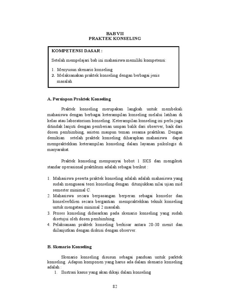 Skenario Konseling | PDF