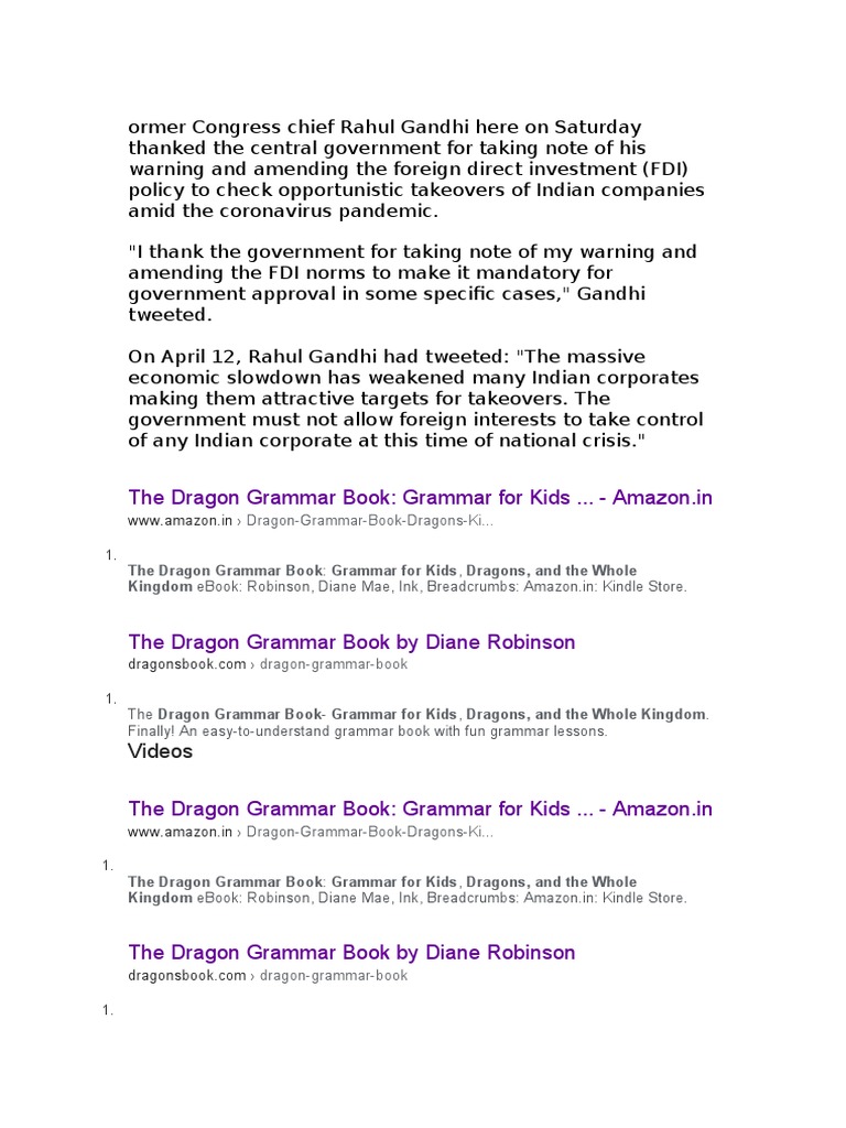 The Dragon Grammar Book: Grammar For Kids ... - Amazon - In: Videos ...