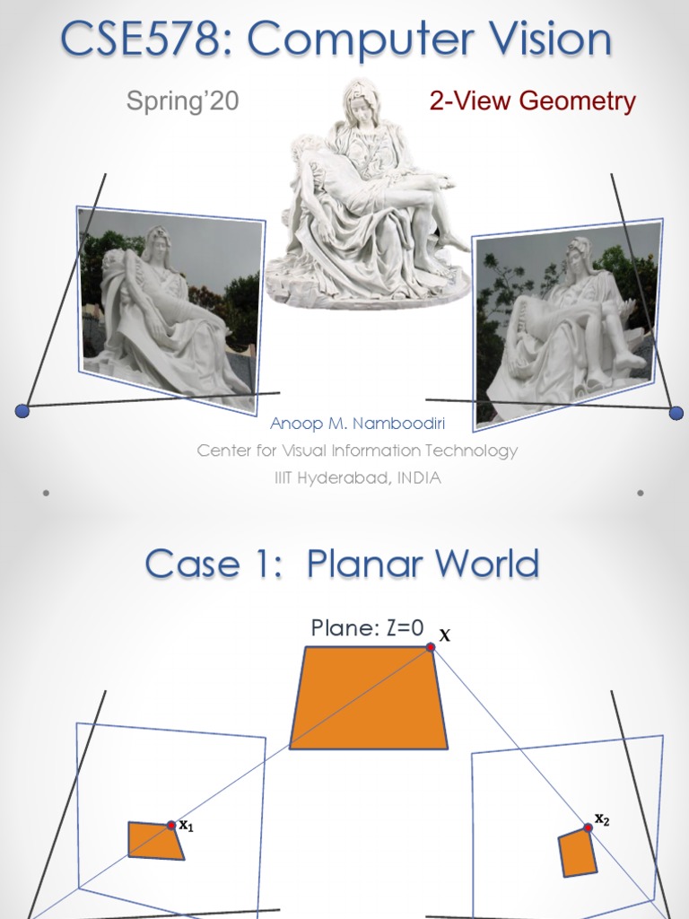 Spring'20: 2-View Geometry | PDF | Stereoscopy | Computer Vision
