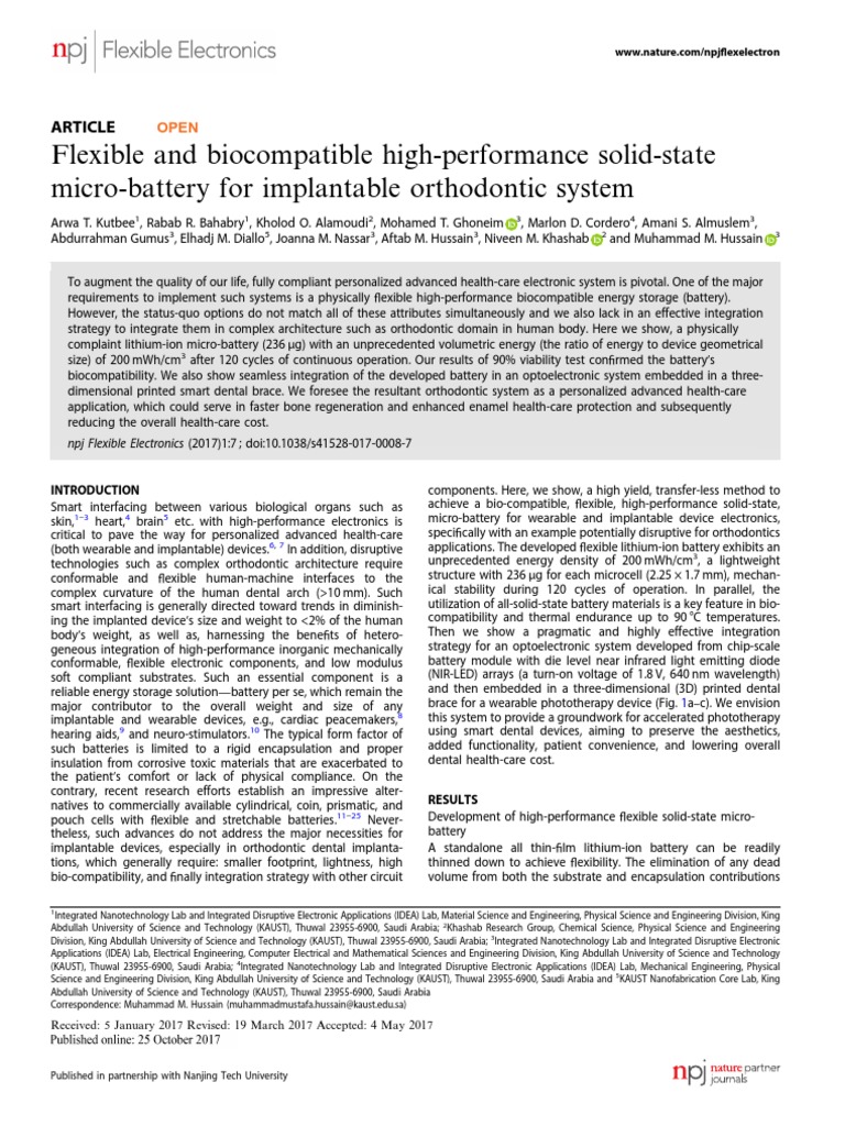 Flexible and Biocompatible High-Performance Solid-State Micro-Battery ...