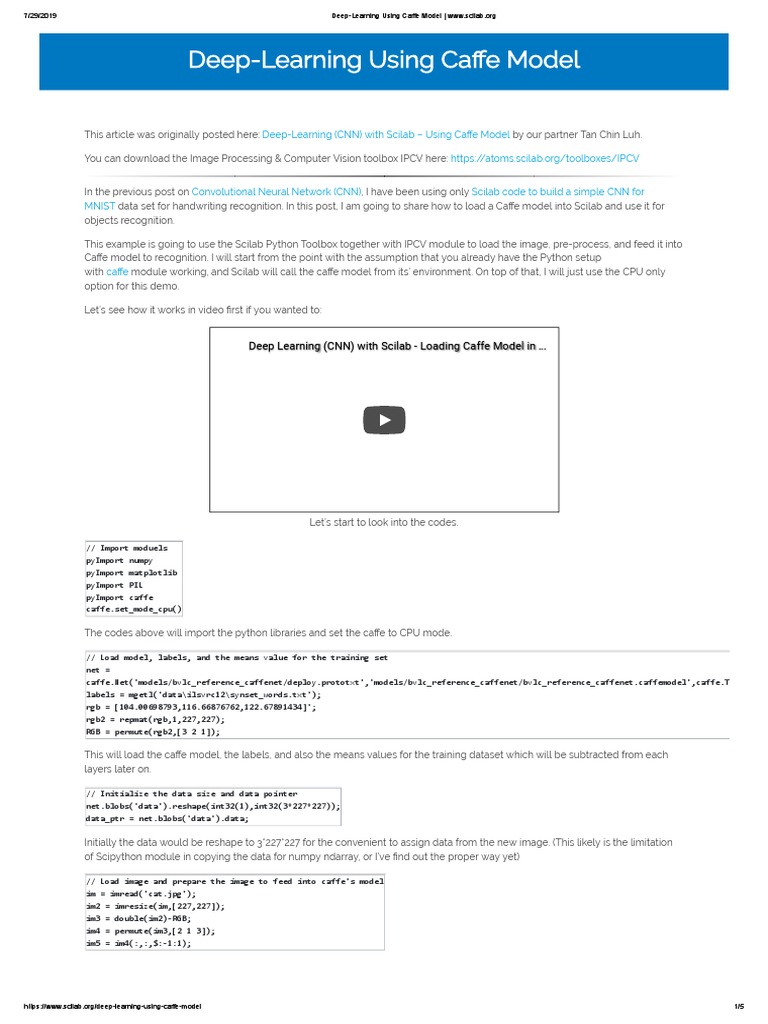 Deep-Learning Using Caffe Model | PDF | Deep Learning | Cybernetics