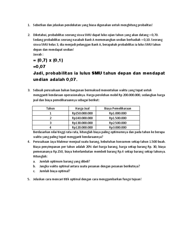 Soal Tugas 1-Riset Operasi | PDF