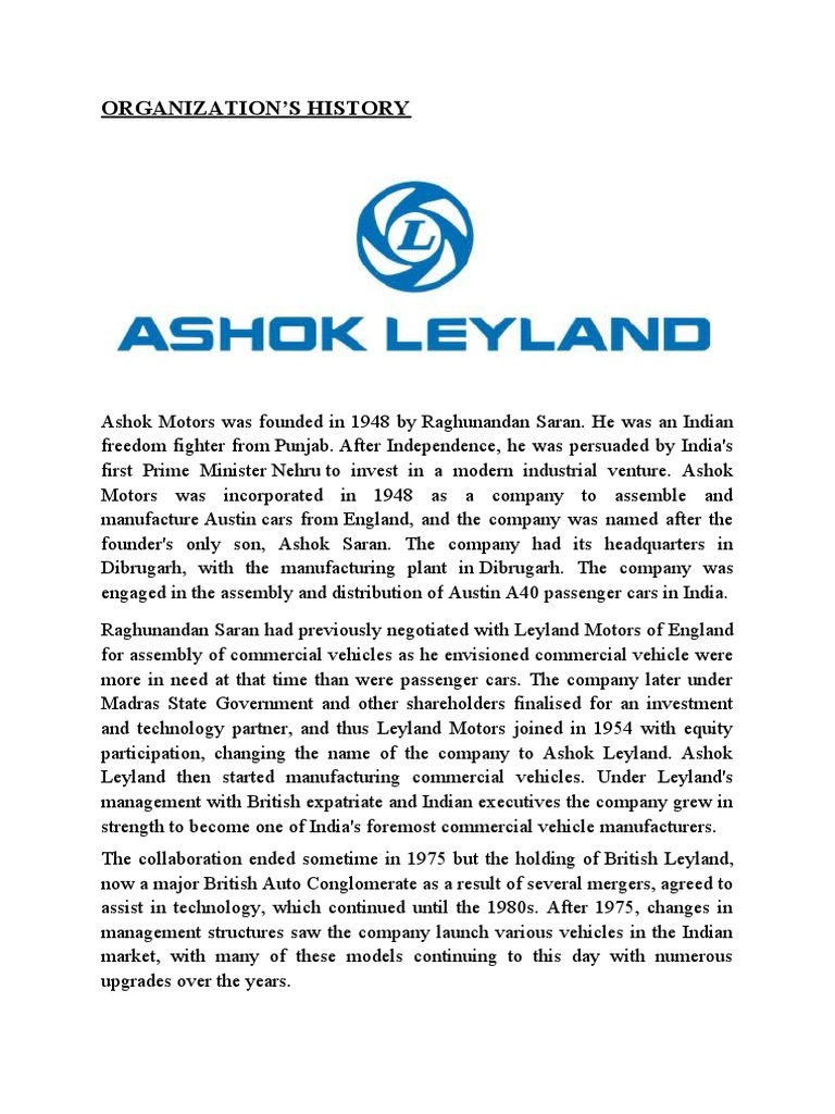 OST of Ashok Leyland | PDF | Vehicles | Motor Vehicle