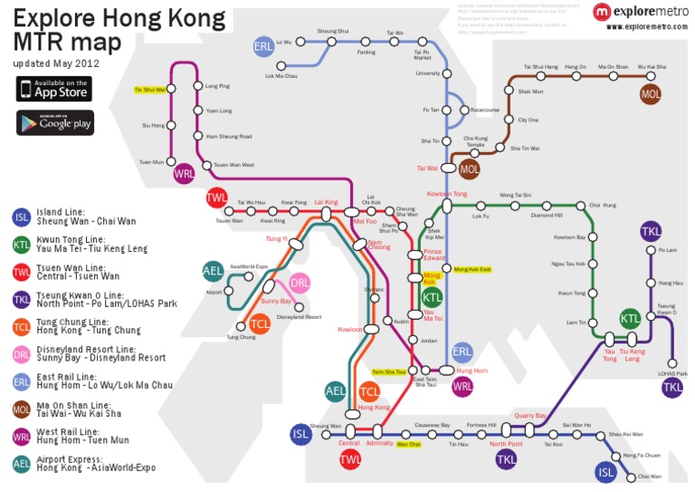MTR Map PDF | PDF | Hong Kong | Confucianism