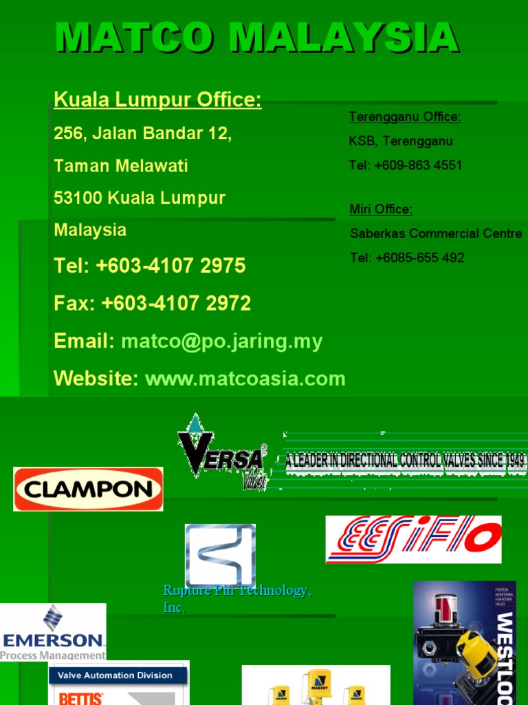 Matco's Presentation 2 | PDF | Valve | Actuator