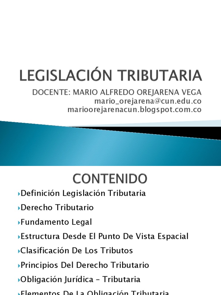 Legislación Tributaria | PDF | Impuestos | Información del gobierno
