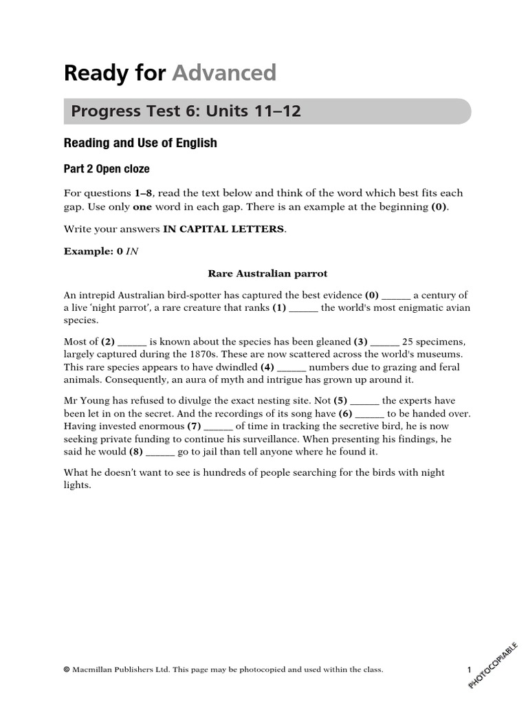 Ready For: Advanced | PDF | Nature