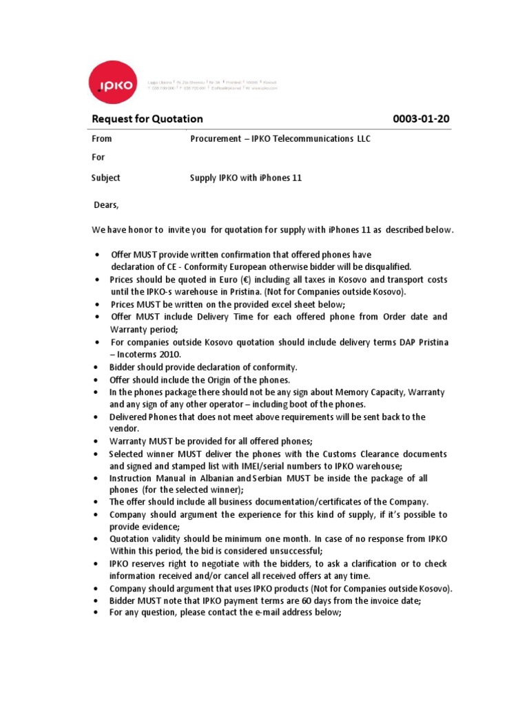 0003-01-20 RFQ For Iphones 11 | PDF | High Speed Packet Access | 4 G