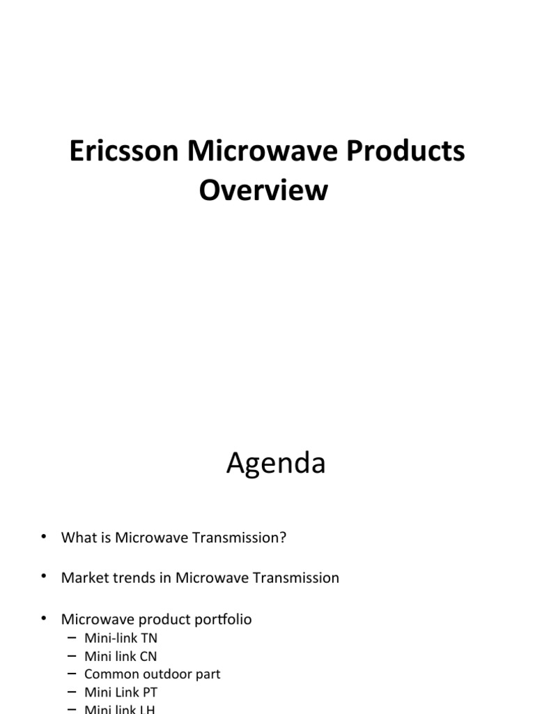 Ericsson Microwave Products | PDF | Radio | Router (Computing)