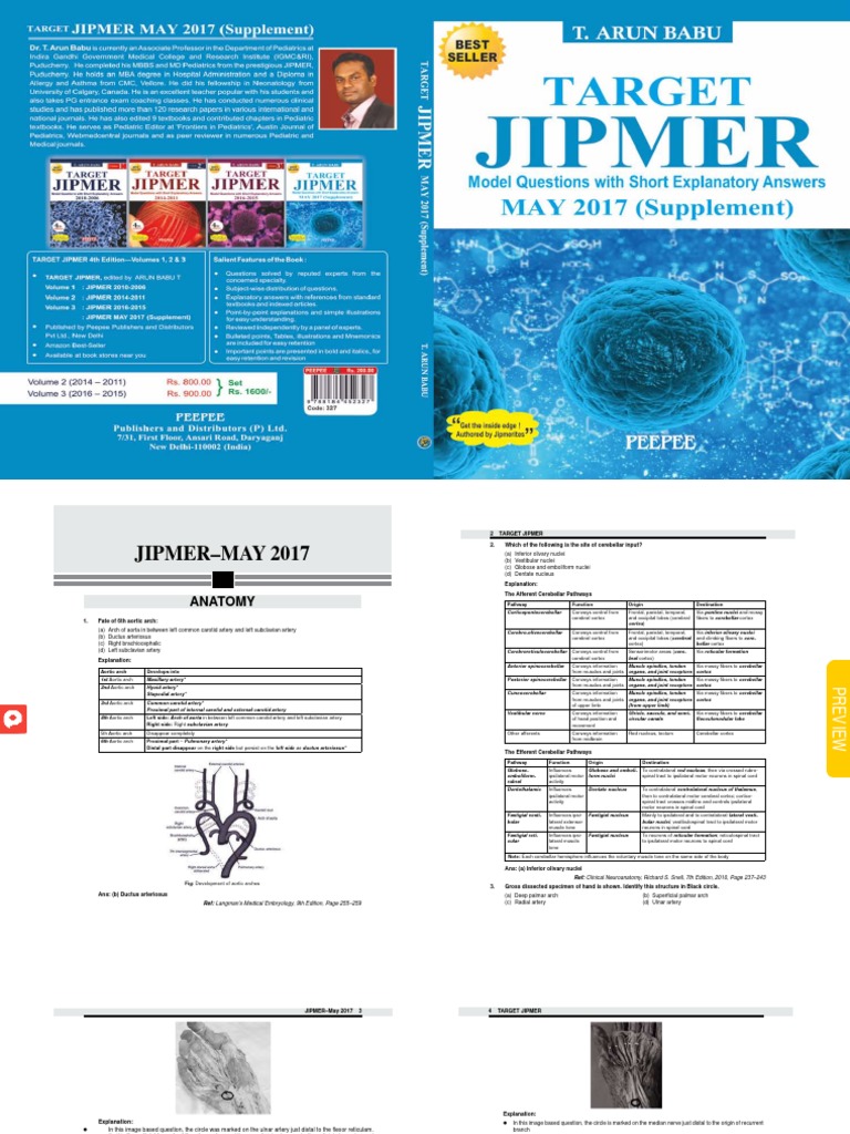 Target - Gipmer May 2017 Supplement T Arun Babu | PDF | Cerebellum | Thumb