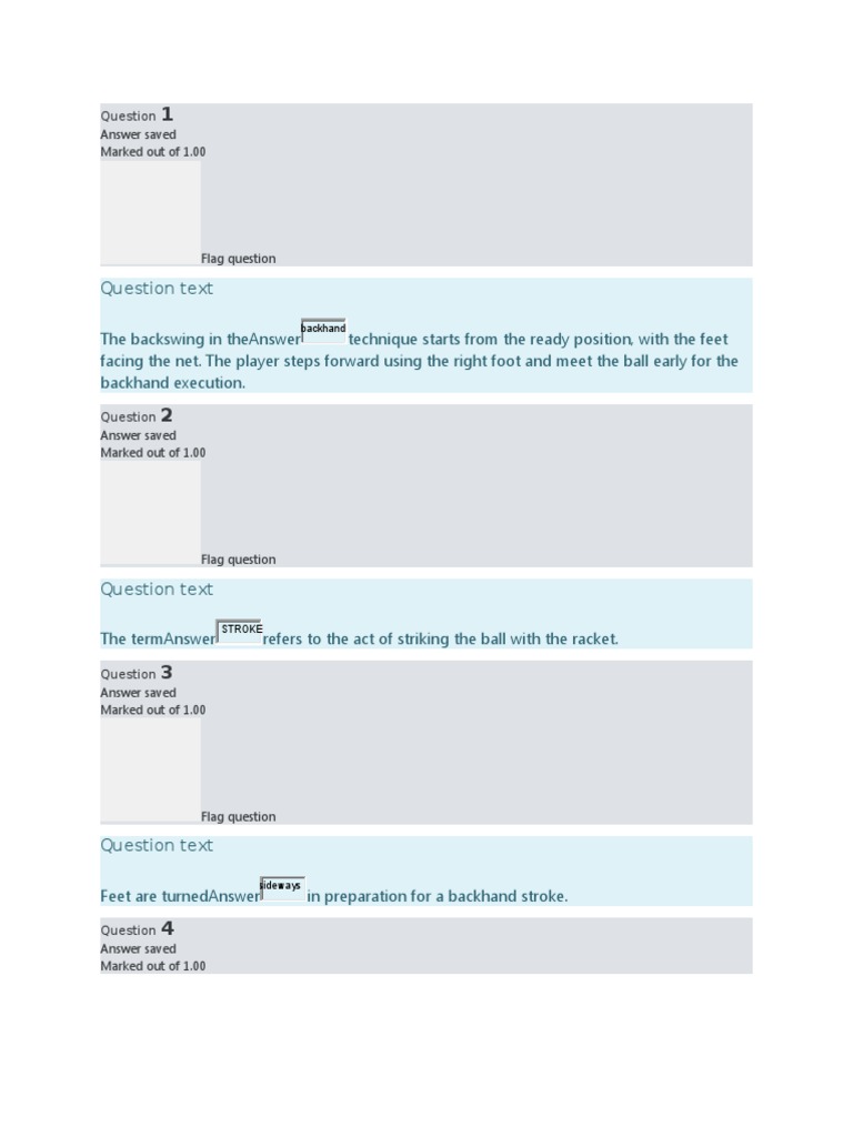 Tennis quiz questions and answers | PDF | Games Of Physical Skill ...