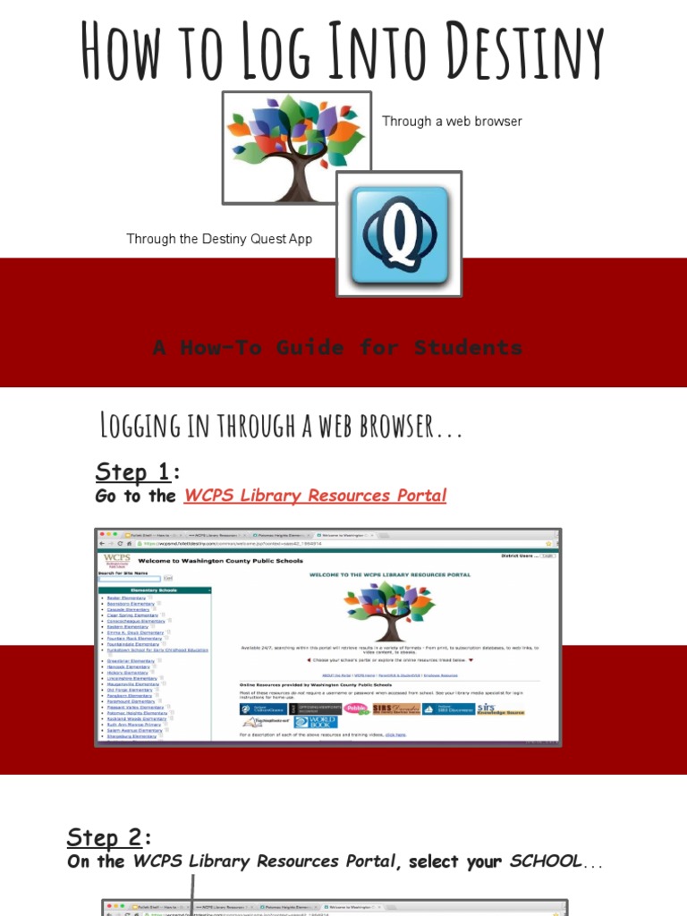 Logging in To Follett Destiny | PDF