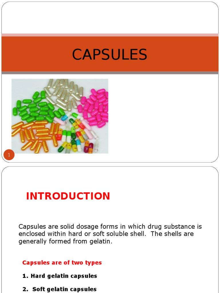 Capsules | PDF | Gelatin | Pharmaceutical Formulation