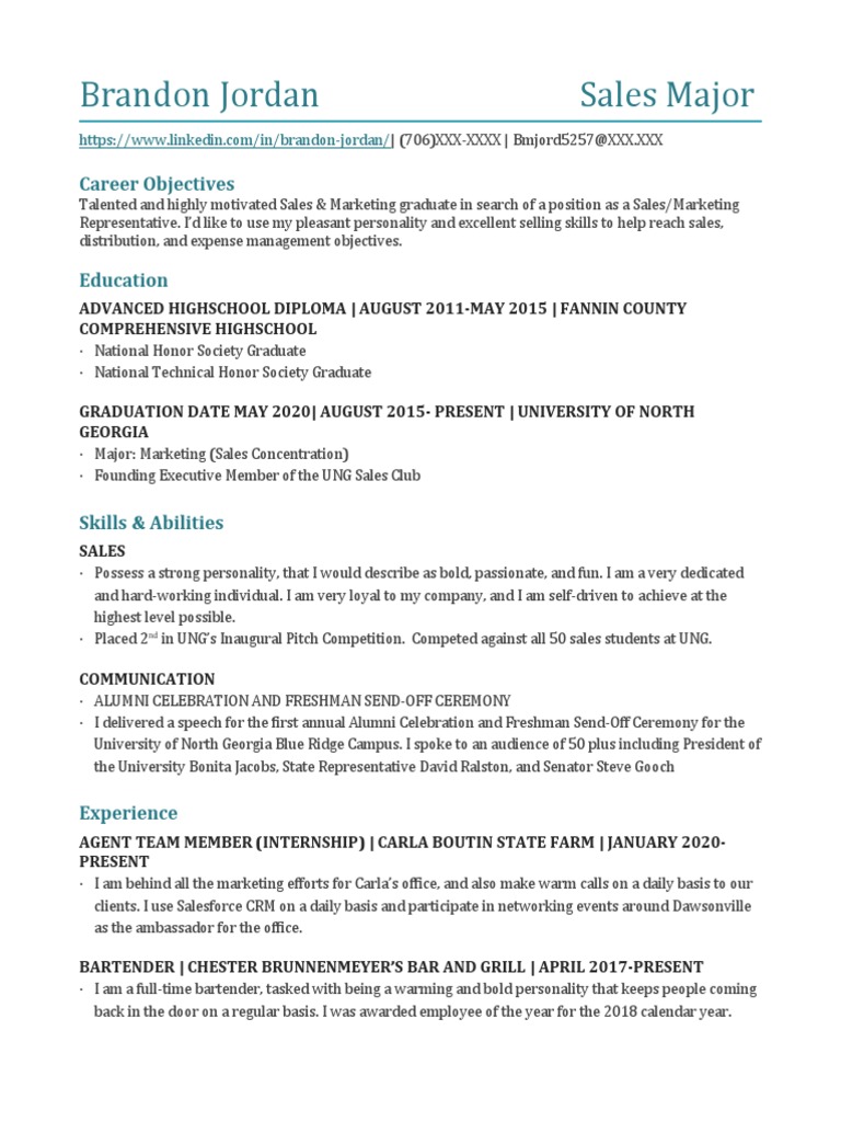 Brandon Jordans Resume | PDF
