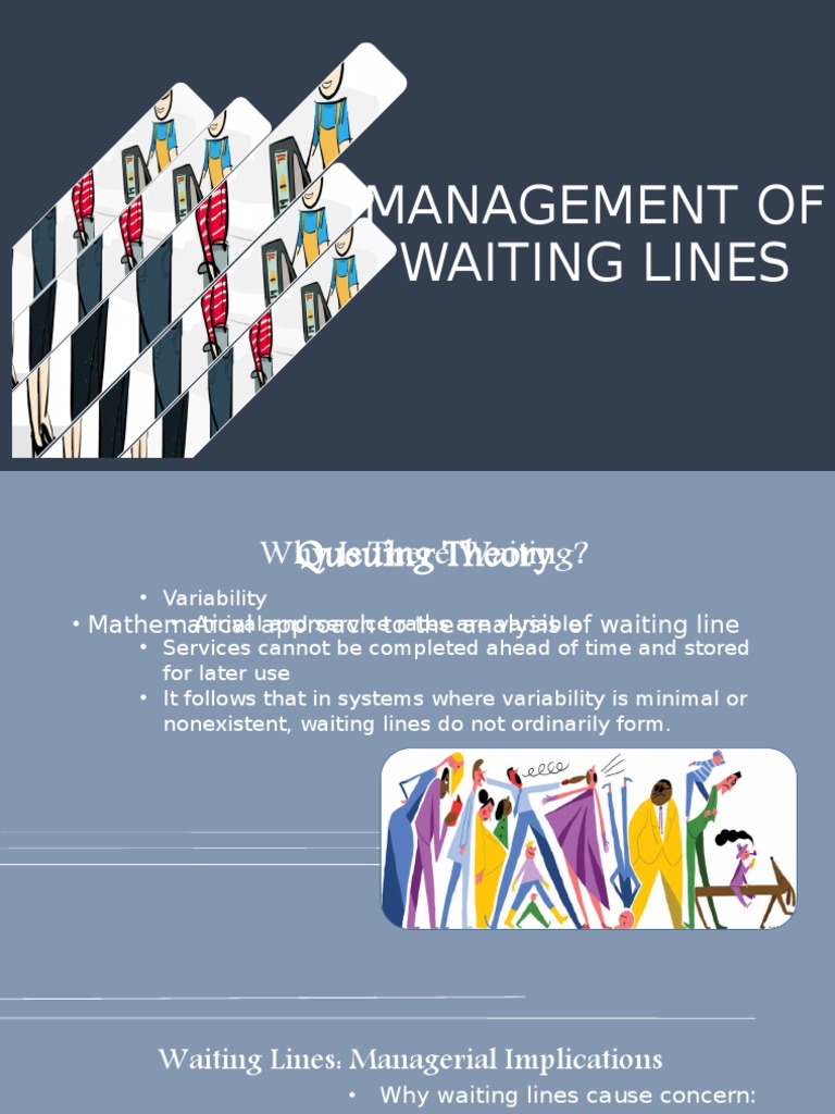 Management of Waiting Lines | PDF | Teaching Mathematics | Business