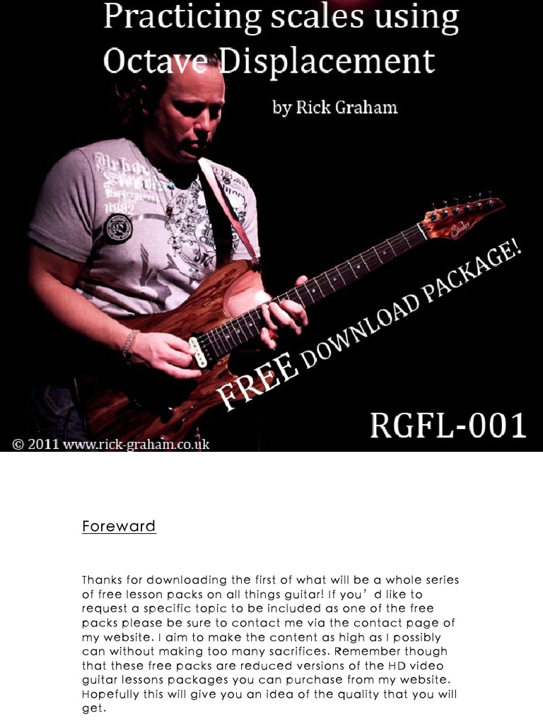 Rick Graham Octave Displacement 001tabs PDF | PDF | Melody | Musical Scales