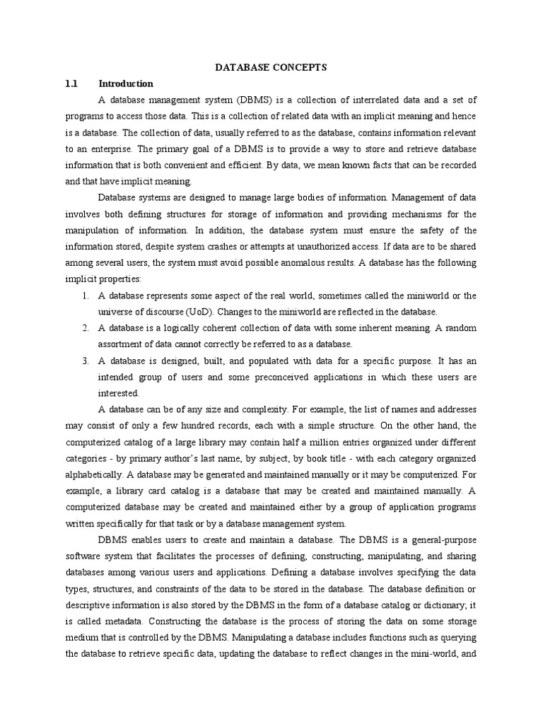 Database Concepts | PDF | Relational Database | Relational Model