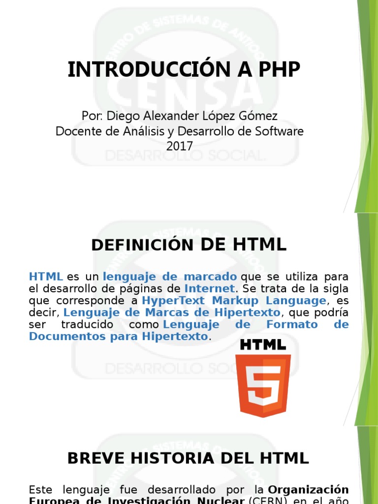 Introducción A PHP | PDF | HTML | Hojas de estilo en cascada