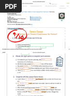 Future Simple Tense: Will & Won't Worksheet | PDF