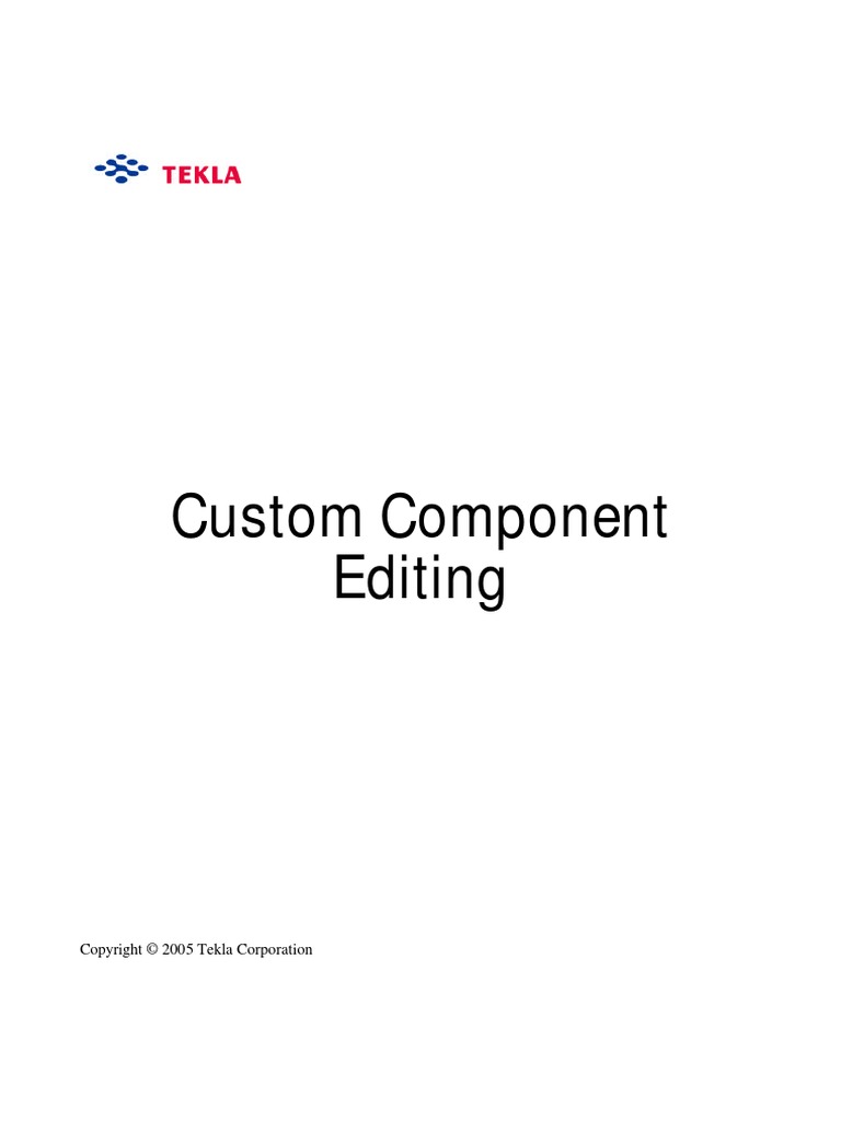 Tekla 11 - Custom Component Editing | Download Free PDF | Icon ...
