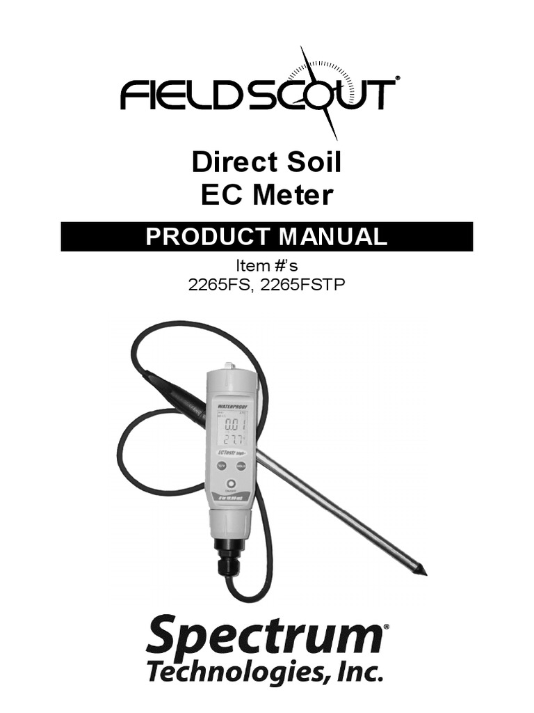 Direct Soil EC Meter Guide | PDF | Soil | Calibration