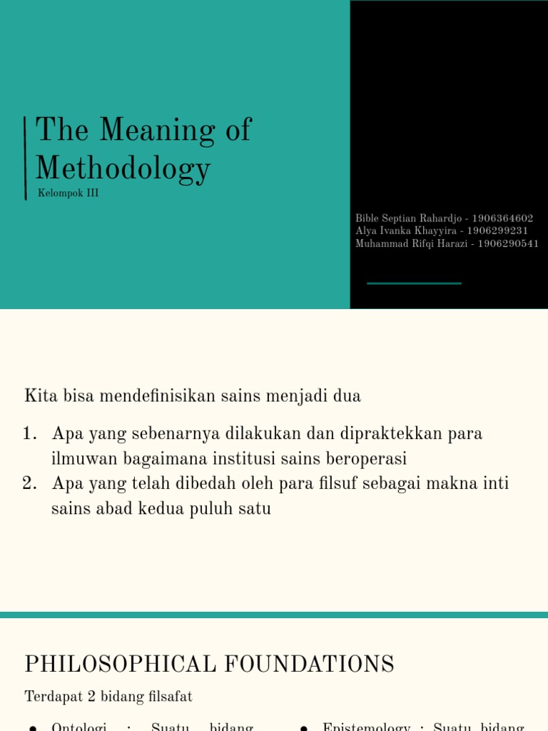 03 The Meaning Of Methodology Pdf