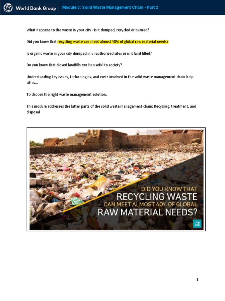 Module 3 Presentation Script | PDF | Waste Management | Compost