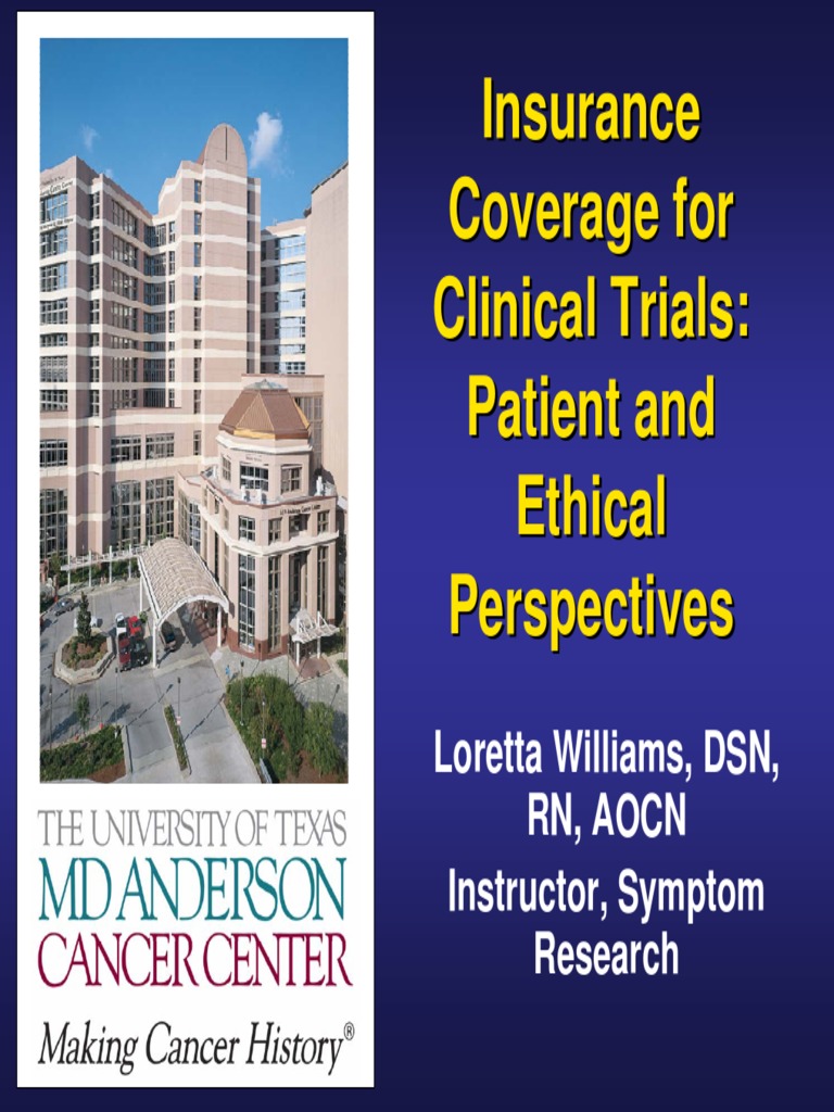 Insurance Coverage For Clinical Trials: Patient and Ethical ...