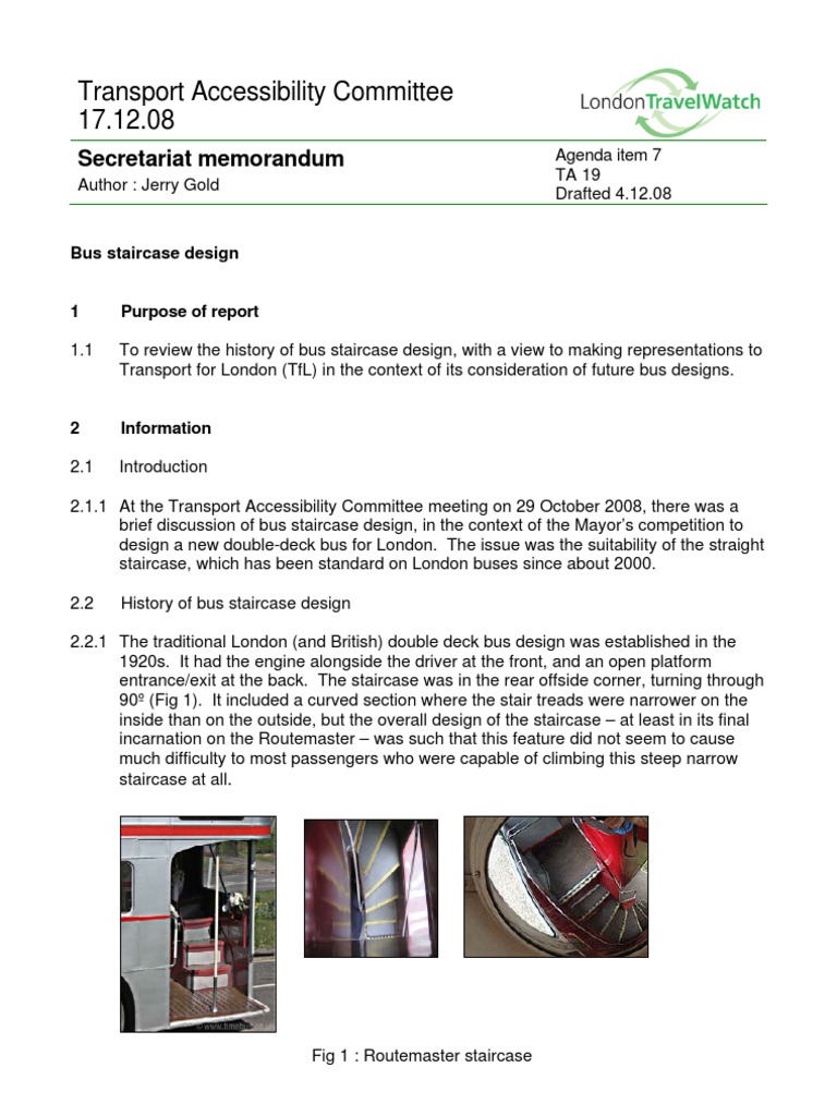 TA 19 Bus Staircase Design | PDF | Stairs | Bus