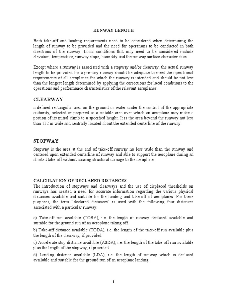 Runway Length | PDF | Runway | Takeoff
