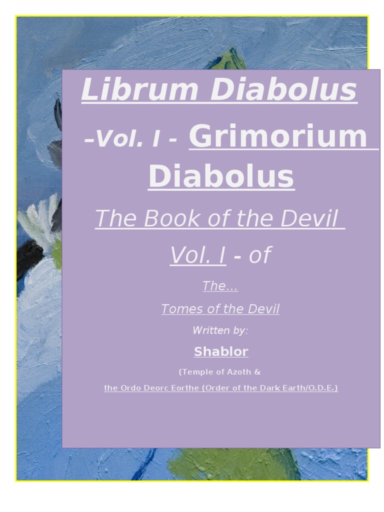 Grimorium Diabolus (The Book of The Devil I) | PDF | Altar | Priest