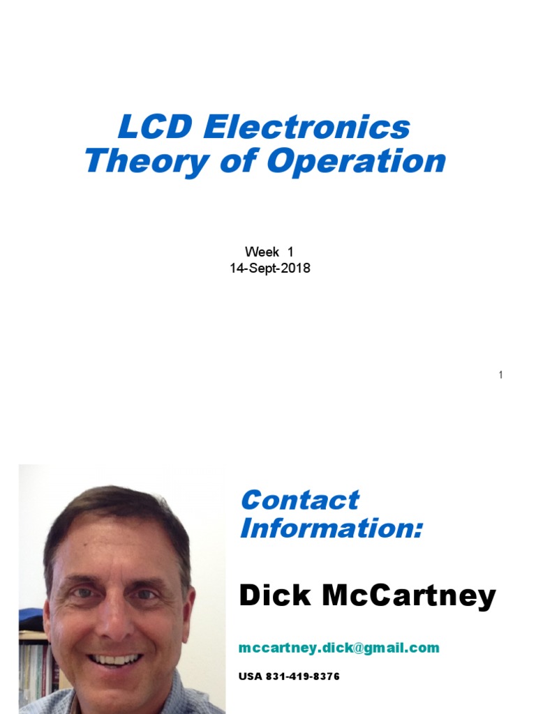 LCD Electronics Theory of Operation | PDF | Liquid Crystal | Liquid ...