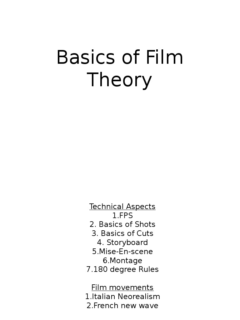 Basics of Film | PDF
