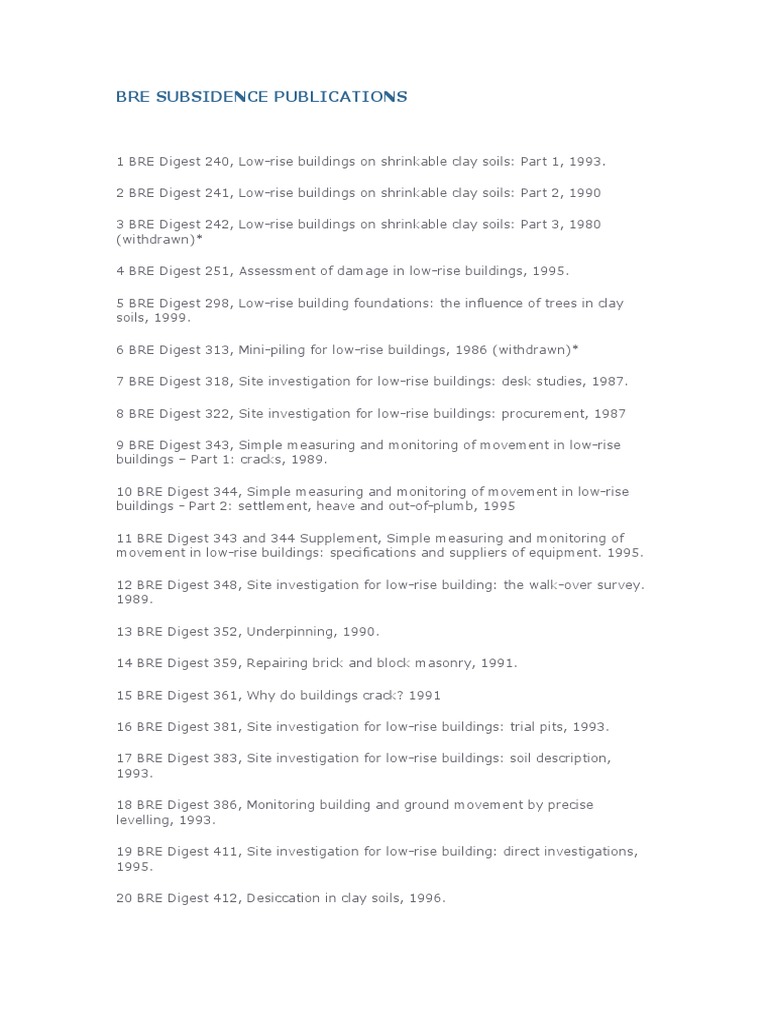 BRE Digest 251: Damage Assessment Guide | PDF | Earth Sciences | Nature