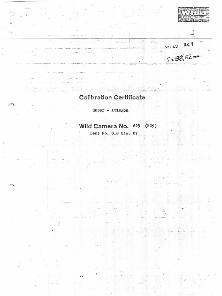 01 Wild RC9 25 01 1968 F 88 62 PDF | PDF | Imaging | Optics