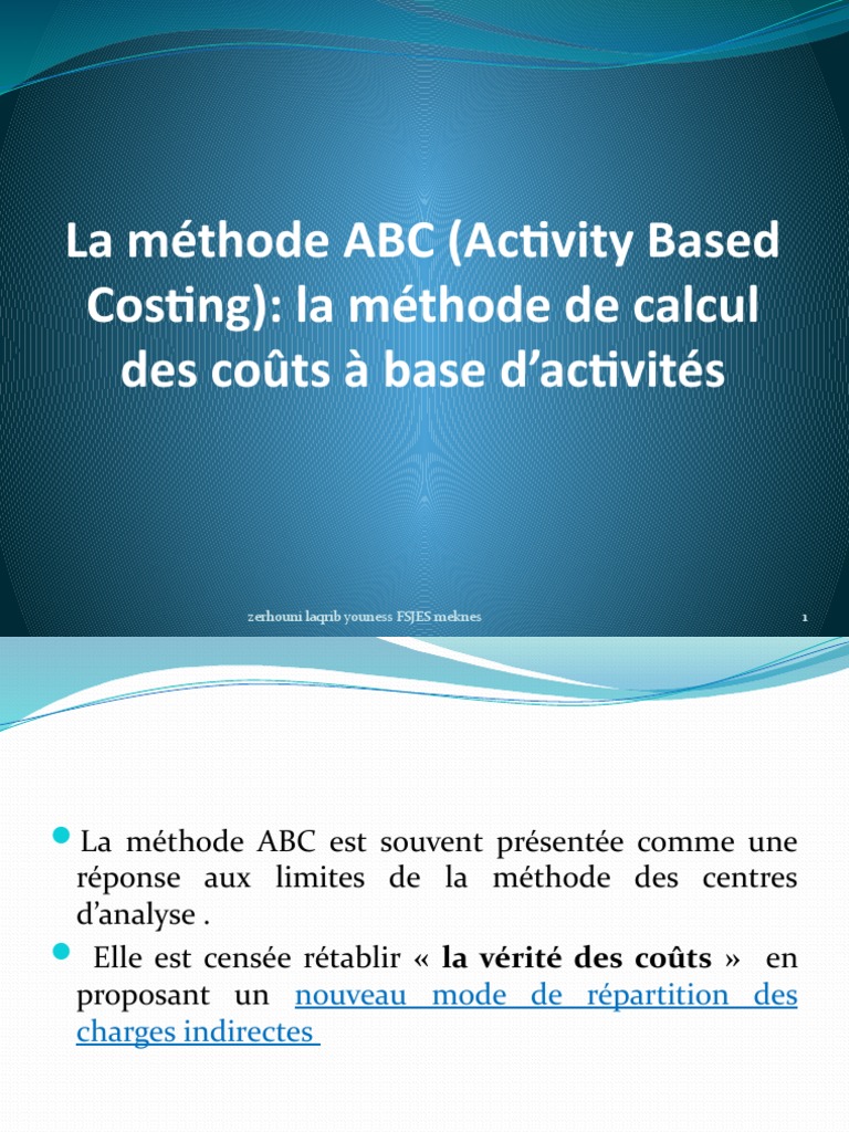 La Méthode ABC (Activity Based Costing) | PDF | Science | Science et ...