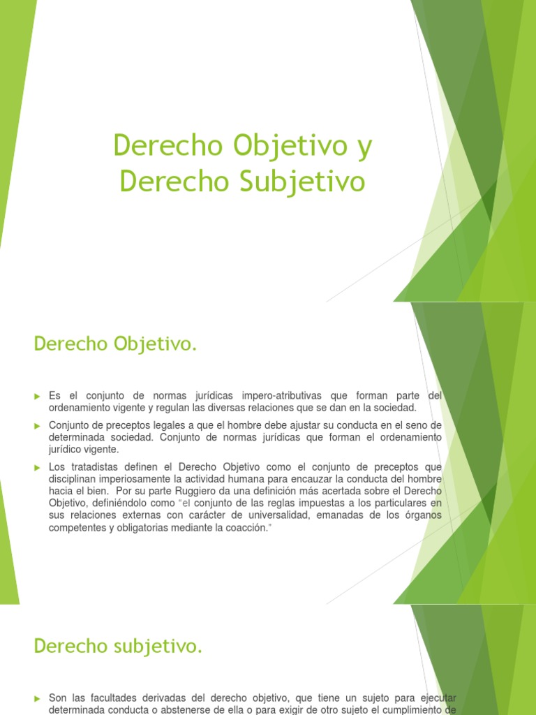 Derecho Objetivo y Derecho Subjetivo | Descargar gratis PDF | Homicidio ...