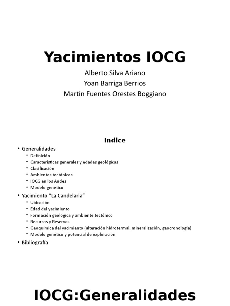 Yacimientos IOCG Candelaria | PDF | Minerales | Geoquímica