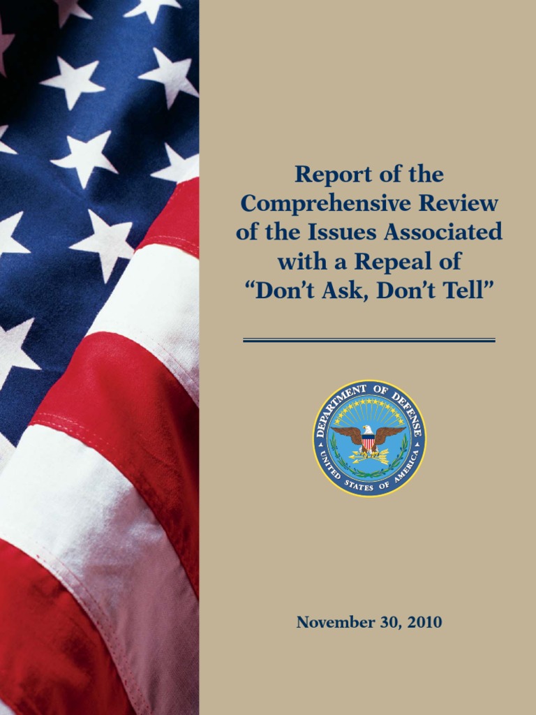 "DADT Repeal Impact Review 2010" | PDF