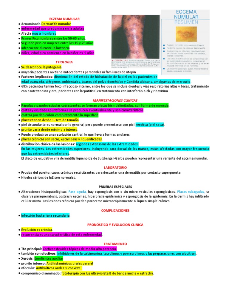 Eczema Numular | PDF | Piel | Especialidades Medicas