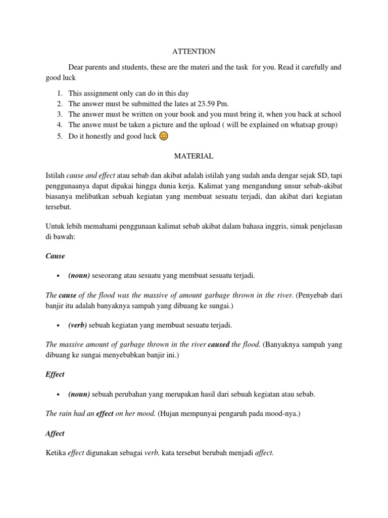 Cause and Effect PDF | PDF