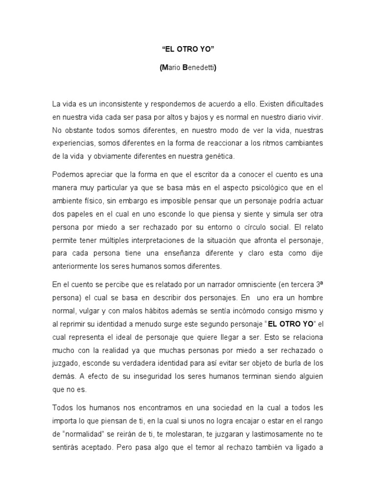El Otro Yo Ensayo | PDF