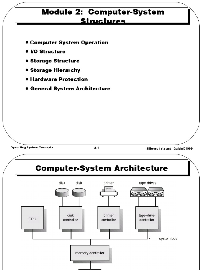Module 2: Computer-System Structures | PDF | Operating System | Input/Output