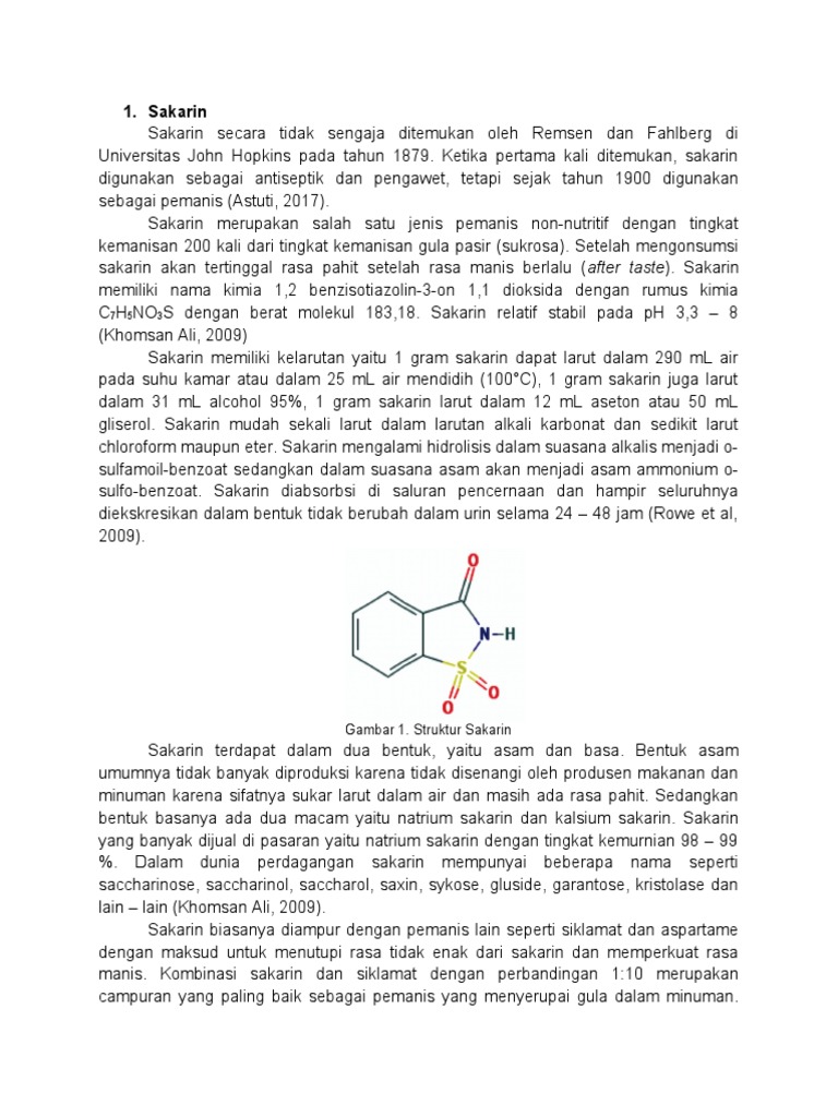 Sakarin Dan Siklamat | PDF