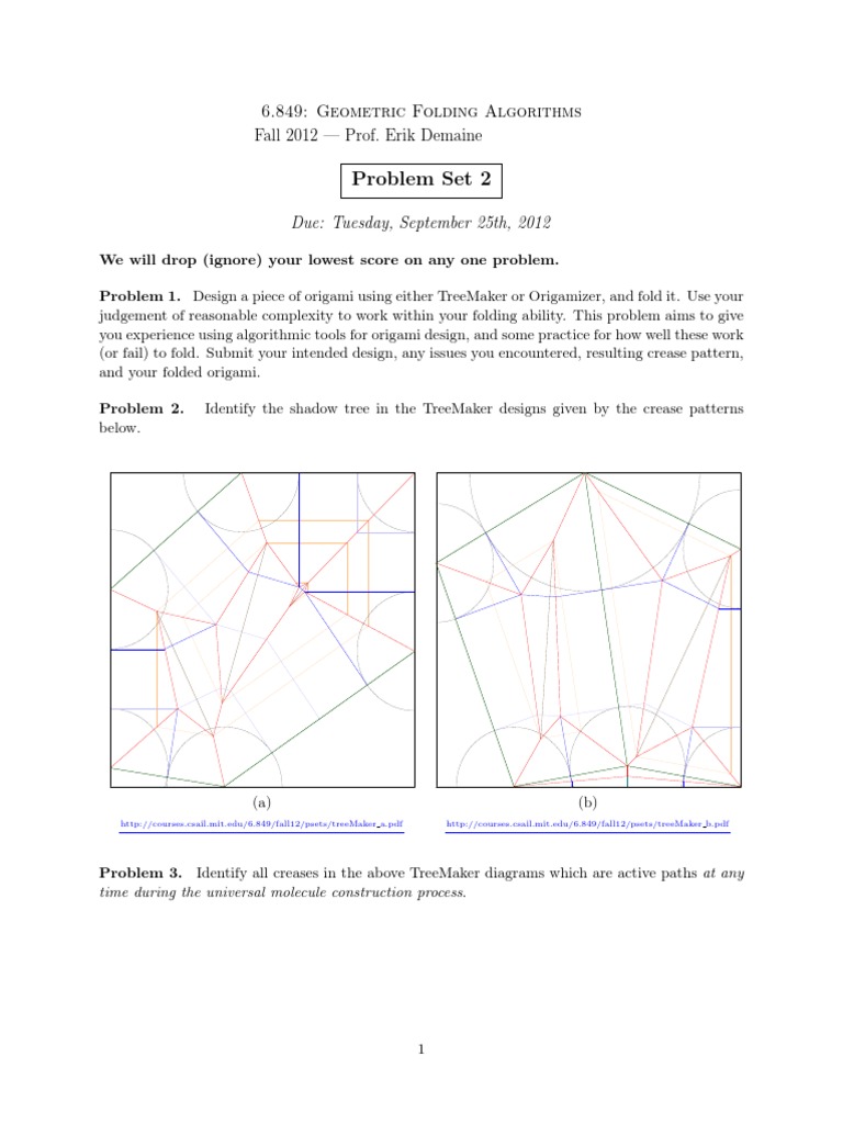 Geometric Folding Algorithms PSet 2 | PDF