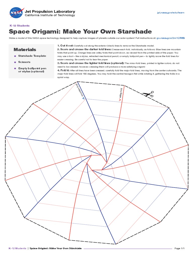 Create Your Own NASA Starshade Model | PDF