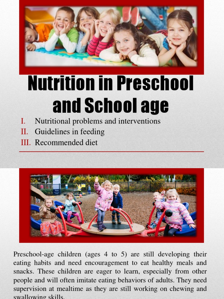 Nutrition in Preschool and School Age | PDF | Nutrition | Diet & Nutrition