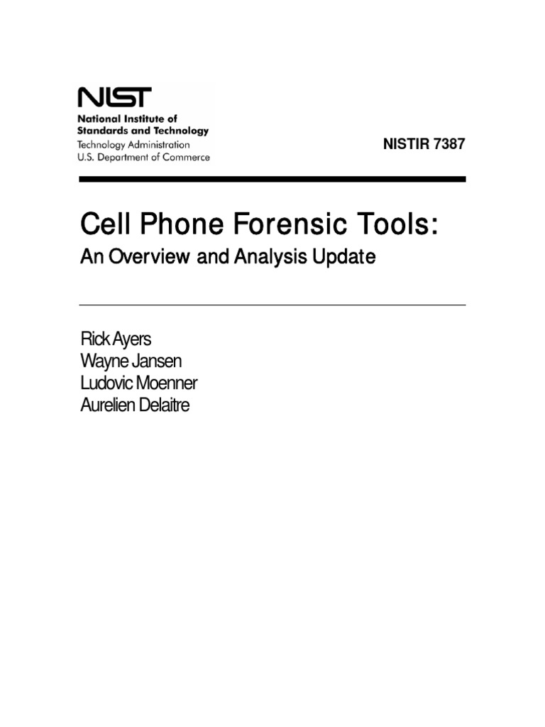 Cell Phone Forensic Tools:: An Overview and Analysis Update | PDF ...