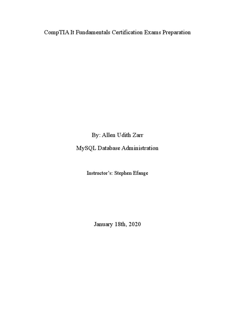 CompTIA IT Fundamentals | PDF | Computer Data Storage | Random Access ...